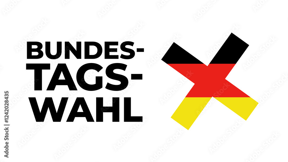 Bundestagswahl 2025, German Federal Election. Ballot box with German ...