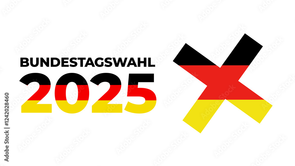 Bundestagswahl 2025, German Federal Election. Ballot box with German ...
