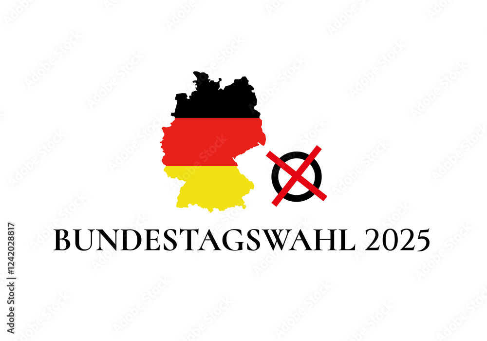 Bundestagswahl 2025, German Federal Election. Ballot box with German ...