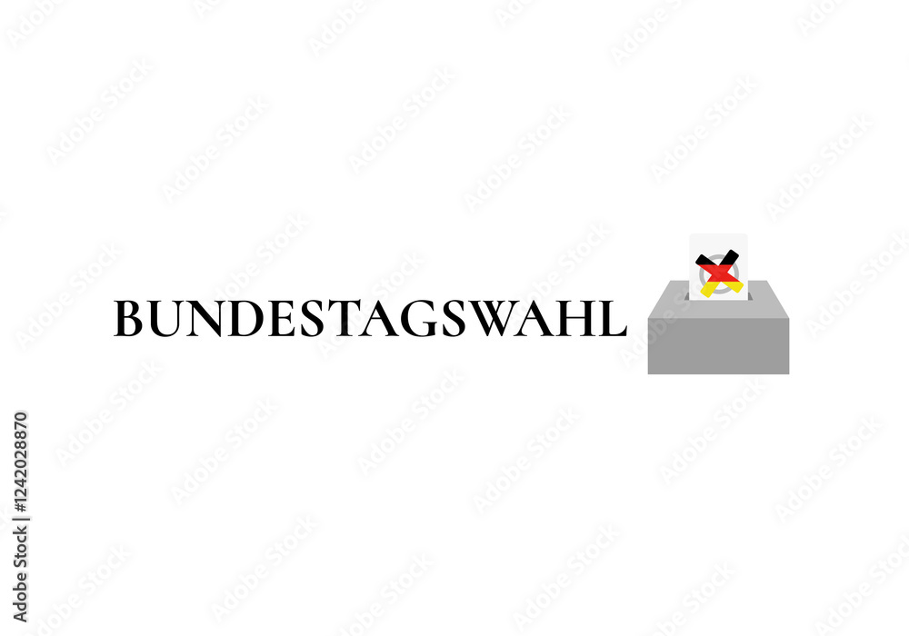 Bundestagswahl 2025, German Federal Election. Ballot box with German ...