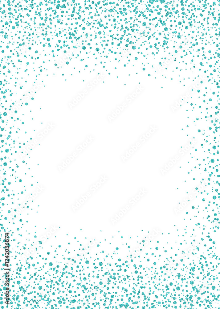 Teal confetti frame overlay, turquoise rhinestone diamond glitter ...
