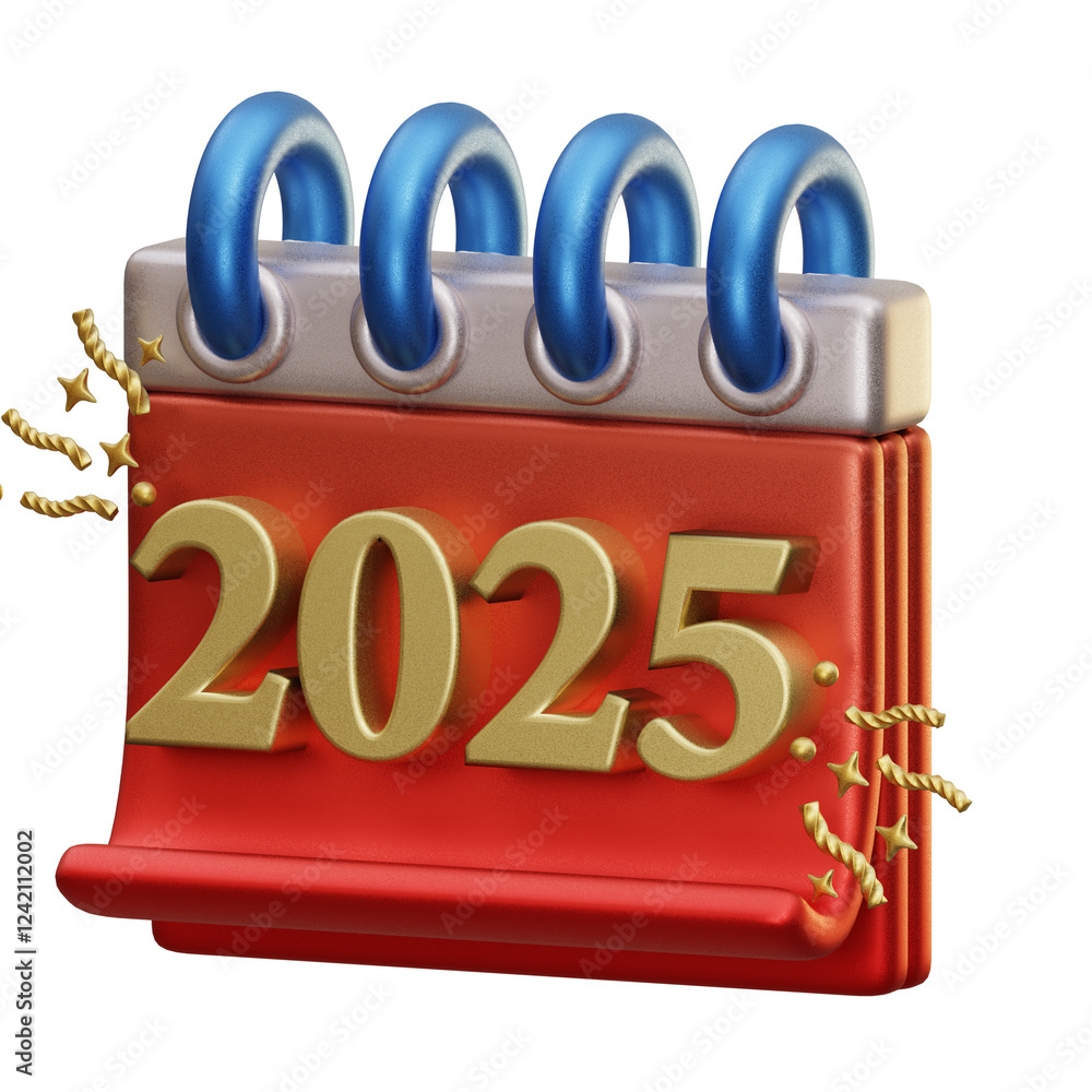 2025 Calendar 3D Icon の Stock イラスト | Adobe Stock