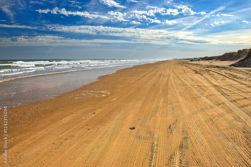 Boca Chica Beach, the southern most point of the State of Texas. Where ...