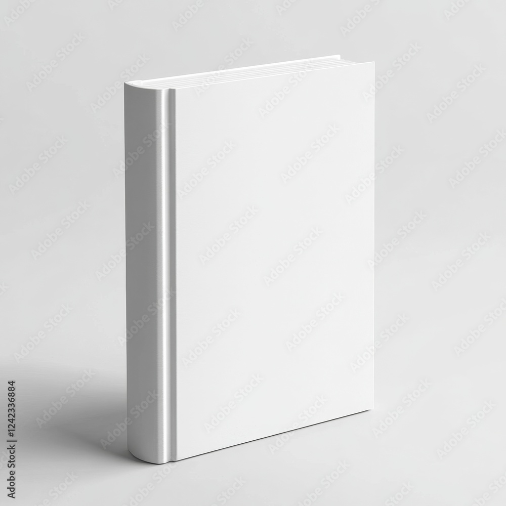 Blank white book cover mockup, studio shot, isolated background, design ...