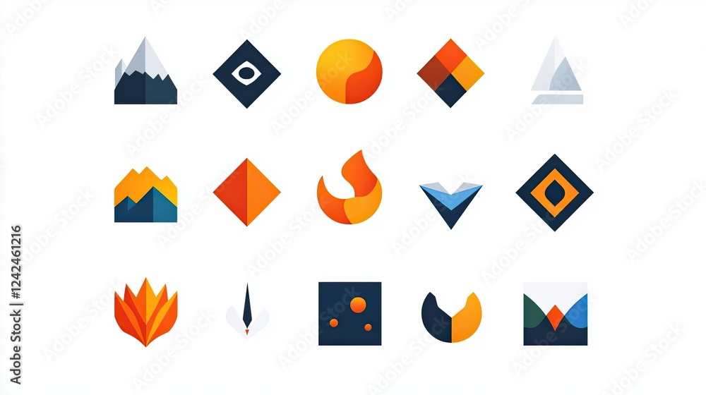 Brand Icons Showcasing Iconography in Branding, Including Corporate ...