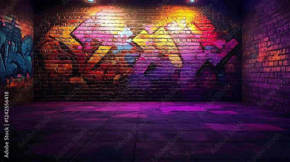 Graffiti Wall Backdrop for Photography with Dark Purple Tones and Urban ...