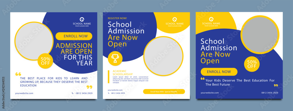 School admission open social media post design, back-to-school ...