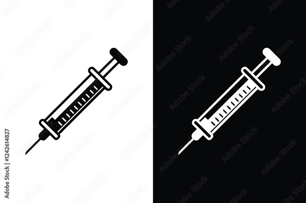 Syringe Icon Vector. Bold and Versatile Designs for Medical Graphics ...