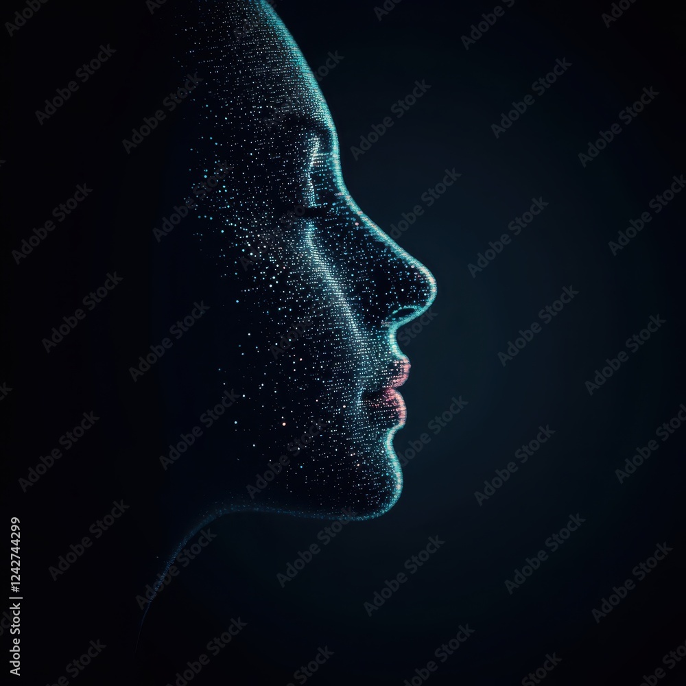 Ilustrace Visualization of quantum computing through abstract art ...