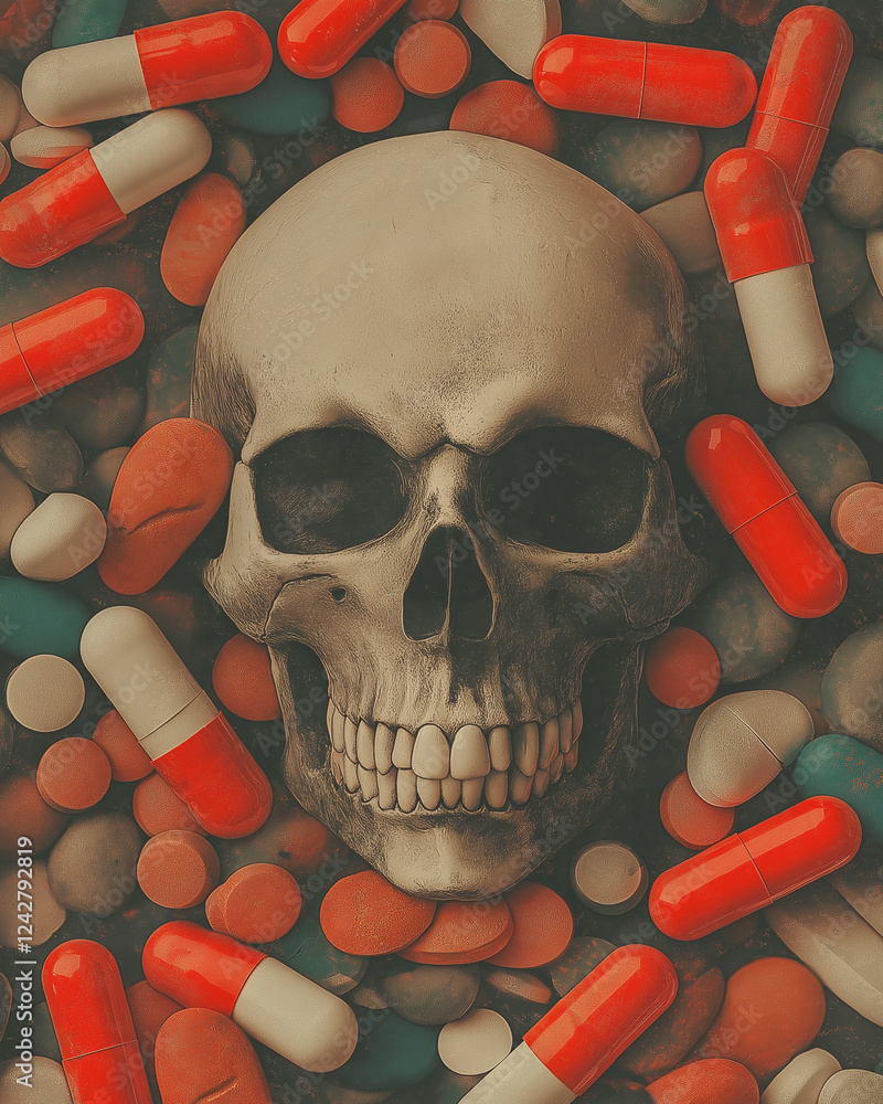 Fentanyl painkiller harm reduction. A warning poster about counterfeit ...