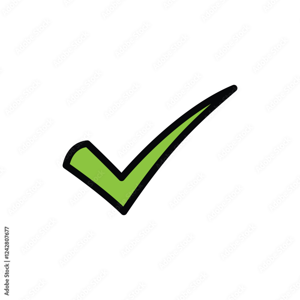 Green check mark icon. Check mark vector icon. Checkmark Illustration ...