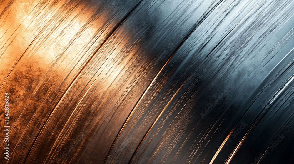 Shiny radial shape brushed metal texture. Round polished gold metallic ...