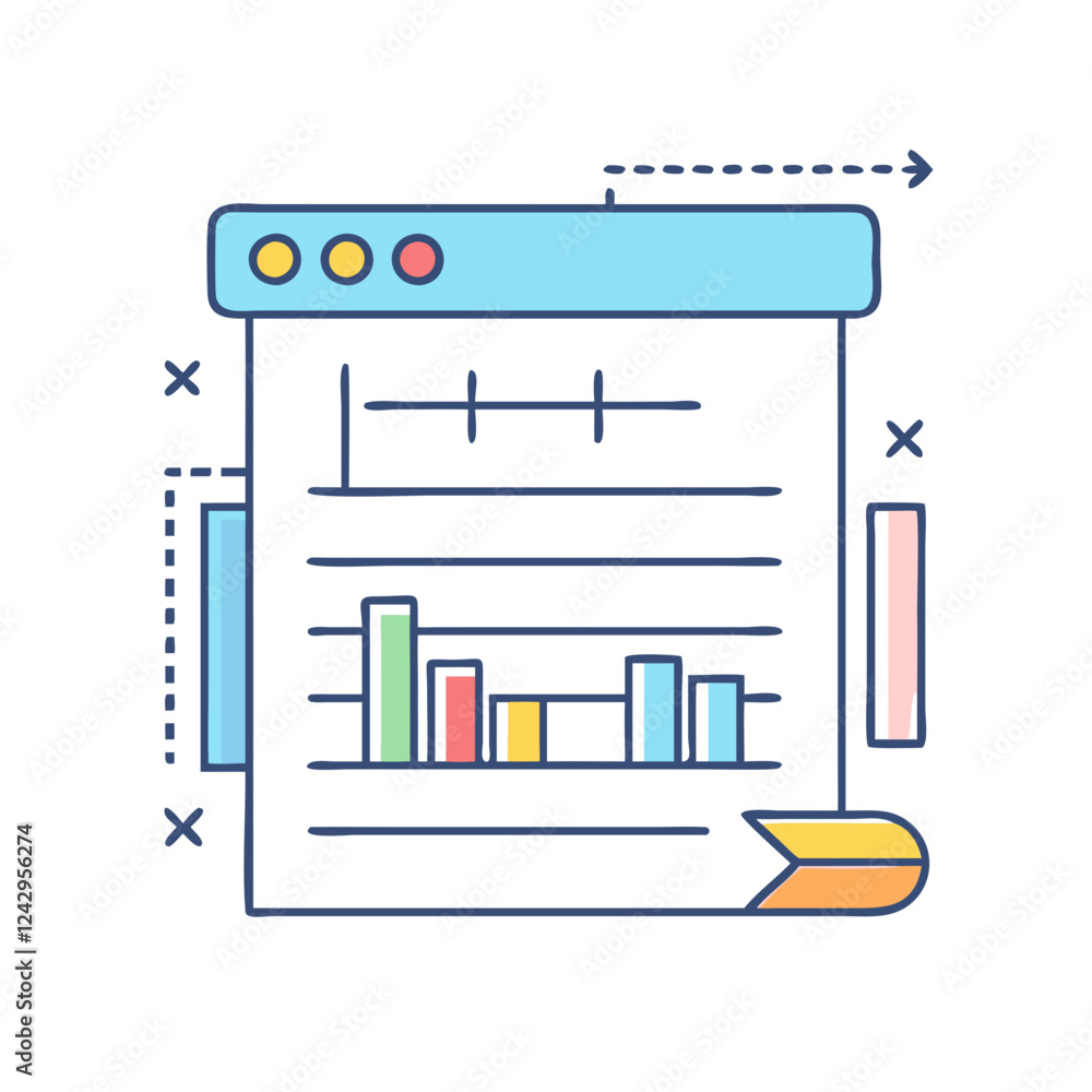 เวกเตอร์ Stock gantt chart icon, gantt chart vector illustration-simple ...