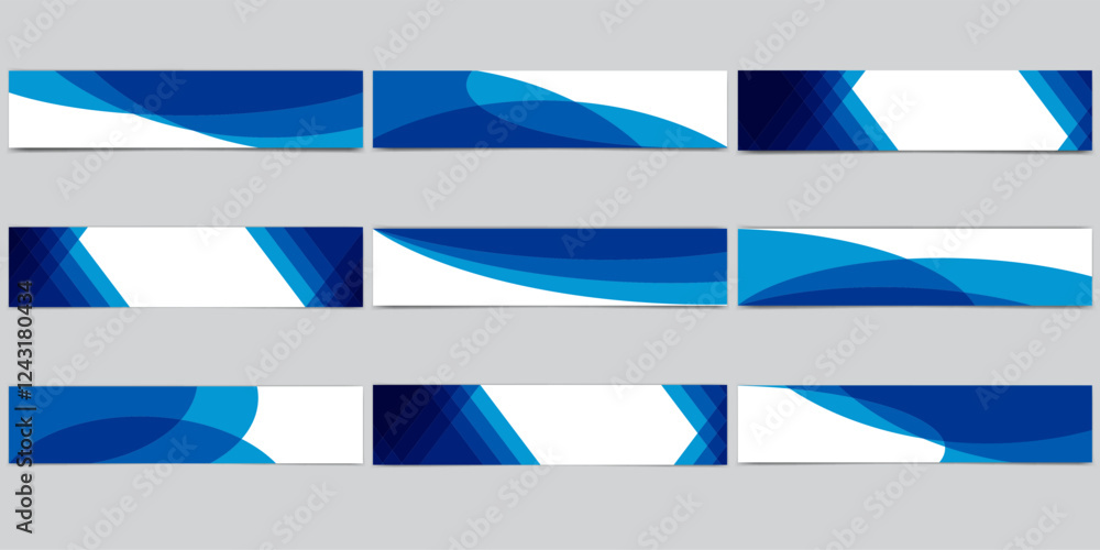 Divider Header for App, Banners or Posters. Set of Template Dividers ...