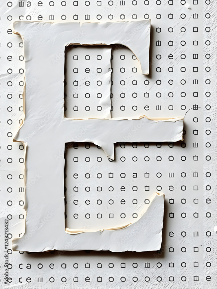 letter e magazine cut out font, ransom letter, isolated collage ...