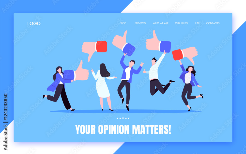 Customer feedback, employee or client satisfaction rating review with ...