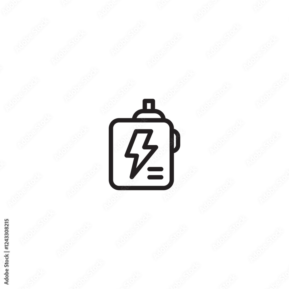 Icon of a spray can with a lightning bolt symbol on its body ...