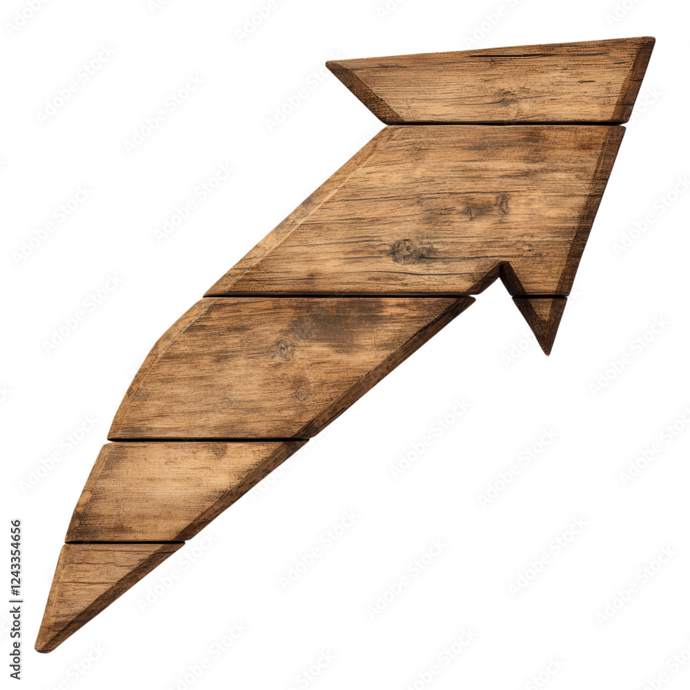 Wooden Arrow Sign PNG, A detailed wooden arrow sign design with a ...