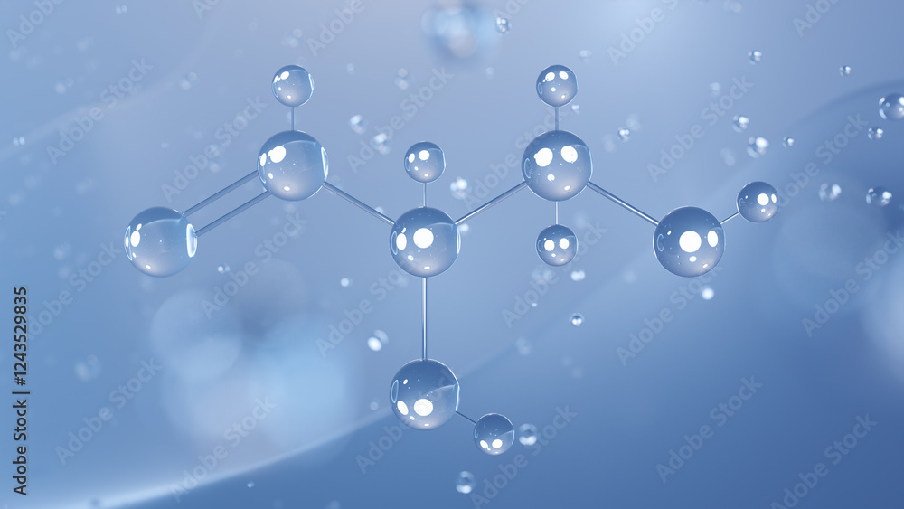 Glyceraldehyde Molecular Structure 3d Model Molecule Monosaccharide Structural Chemical