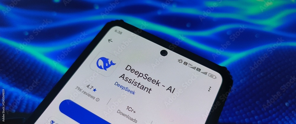 Foto de Stock New Delhi, India - February 05 2025. DeepSeek AI logo, is a series of open source ...