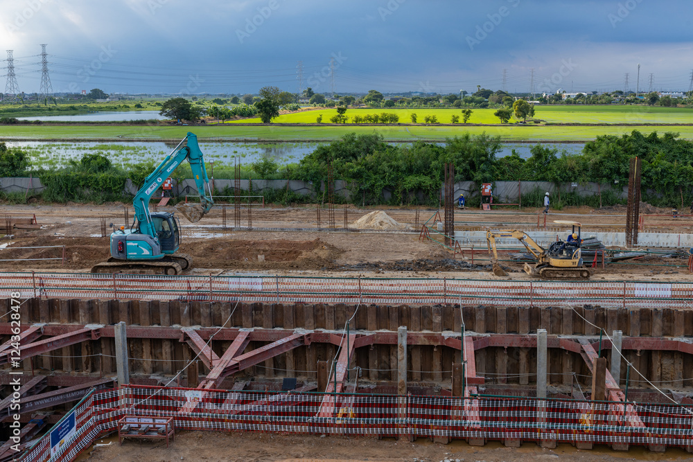 Structural system to prevent soil collapse by sheet pile and soil ...