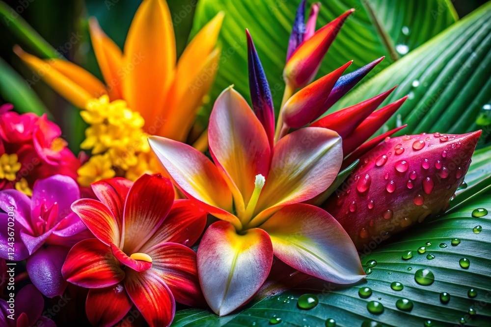 Vibrant Tropical Flowers: Macro Photography of Hibiscus, Bird of ...