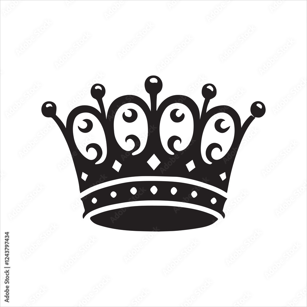 Crown icon template color editable. Crown symbol vector sign isolated ...