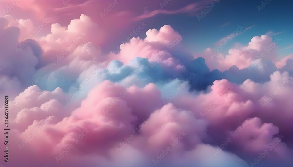 Nubes de colores en tonos rosas, morados y azules, creando una ...