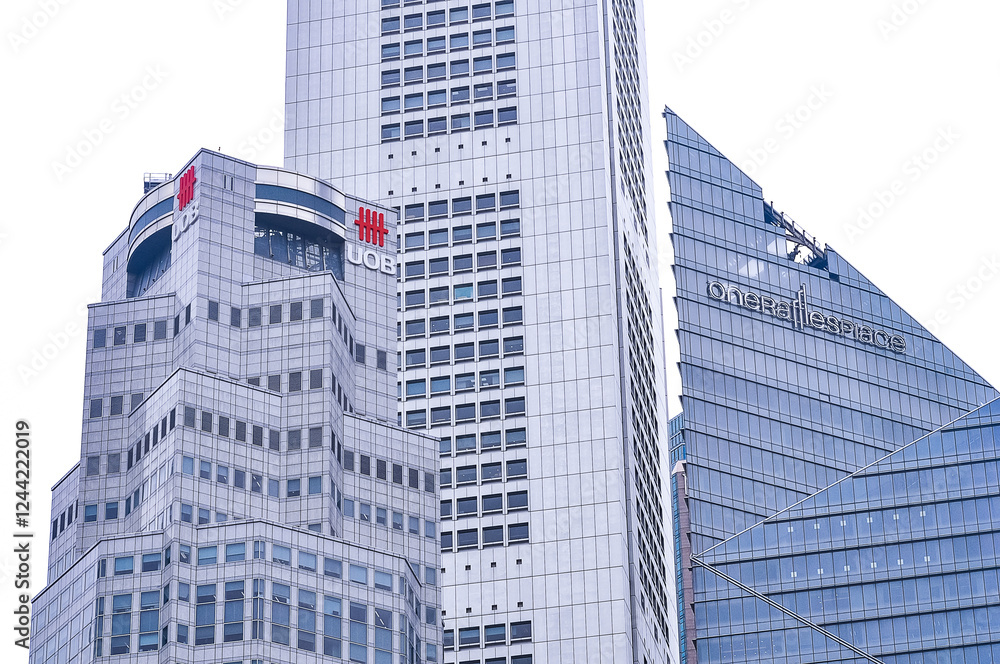 Singapore - January 20, 2024: UOB Plaza office building. United ...