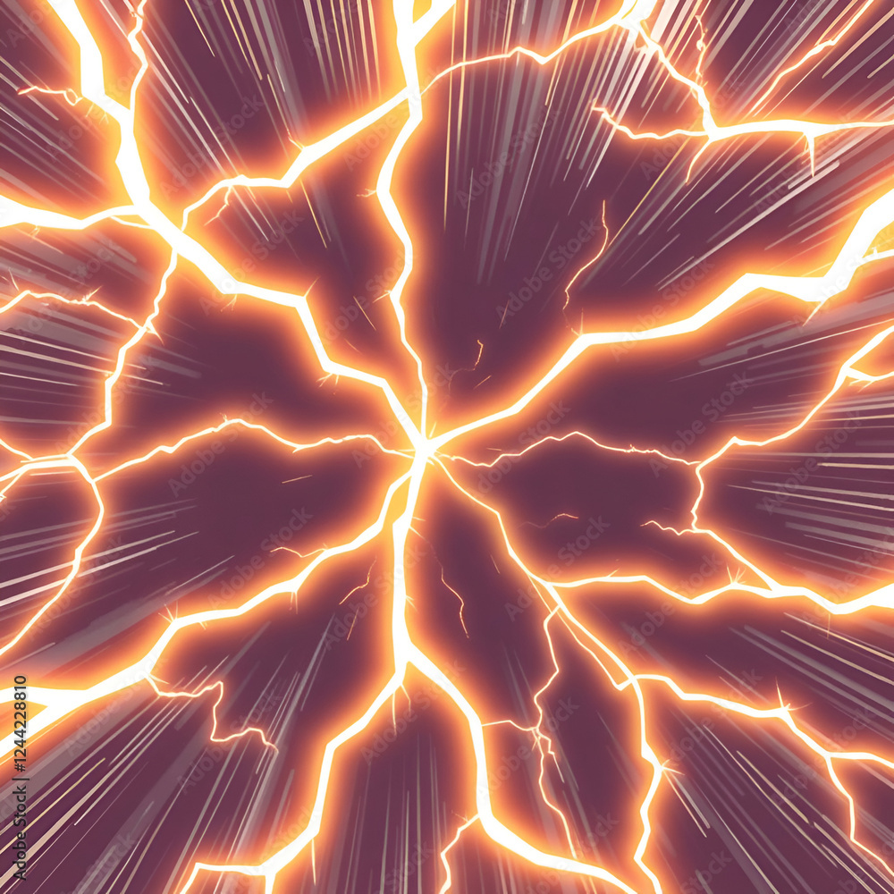 Dynamic Electric Arcs Action Fx Loop/ 4k animation of a comic manga ...
