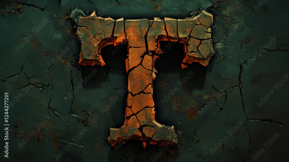 Letter T Halloween font, cartoon evil type, funny scary typeface ...