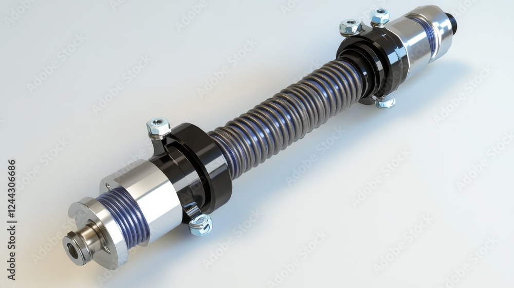 Vehicle detail isolated shock absorber damper realistic icon. Vector ...