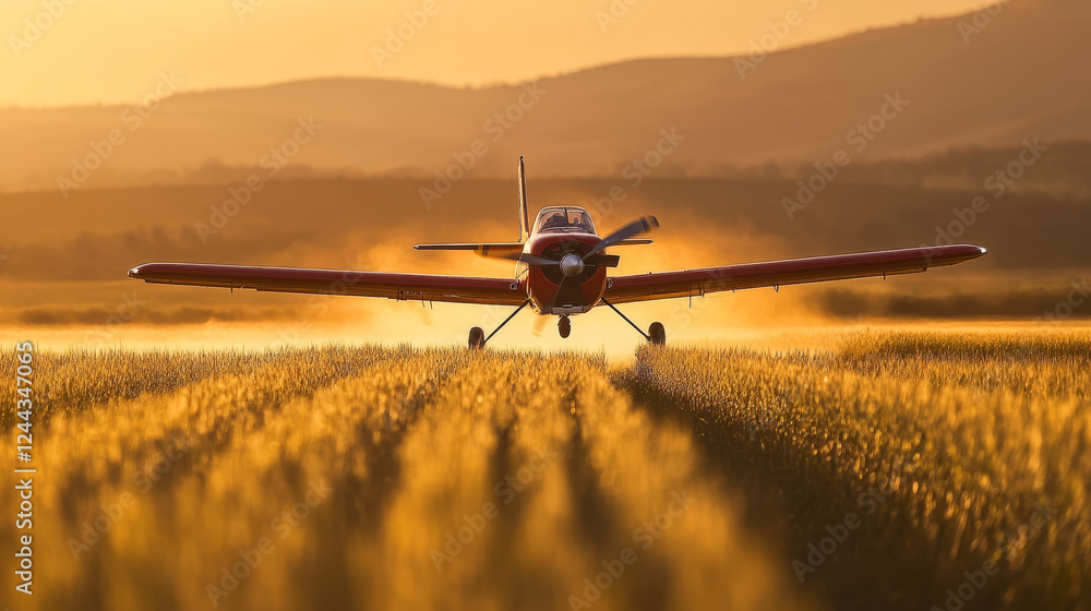 Agricultural pest control vector design. Exterminators and crop duster ...