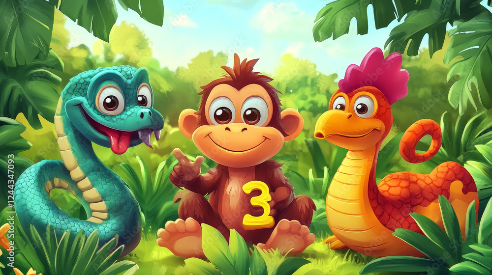 Math game worksheet, cartoon Chinese horoscope animals, vector kids ...