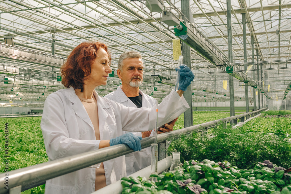 Laboratory workers, two scientists from healthy eating research center ...