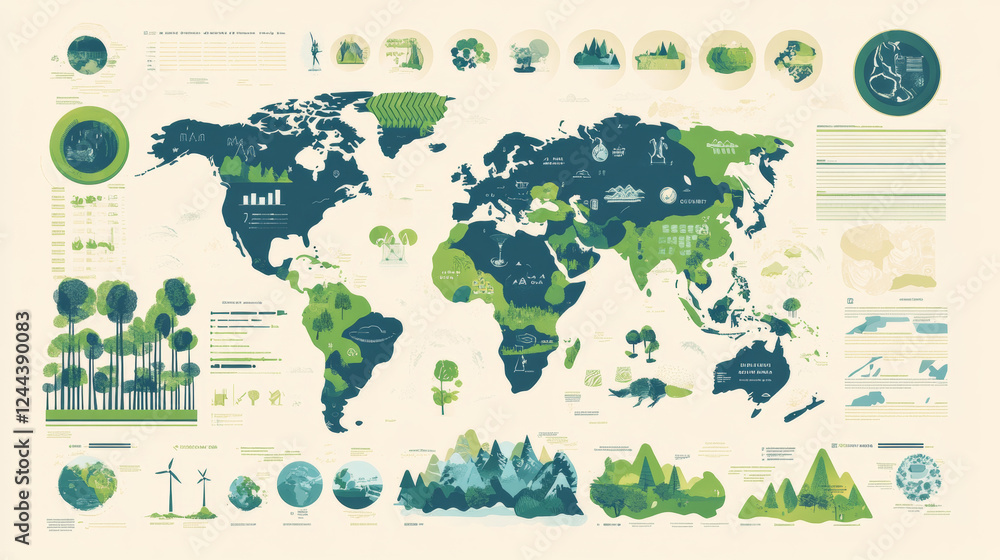 Ecology infographic for Save Earth concept. Environment protection ...