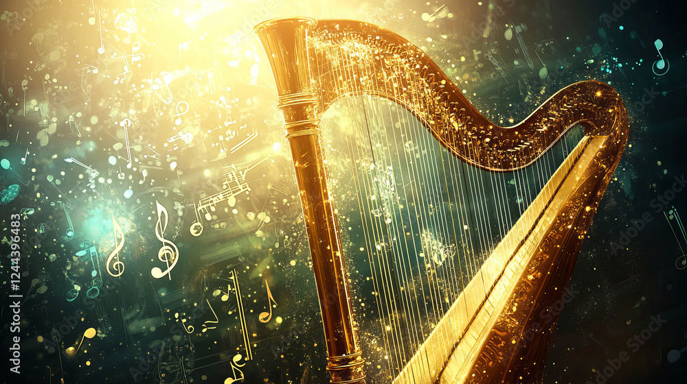 Musical poster. Music, philharmonic, opera, concert leaflet or brochure ...