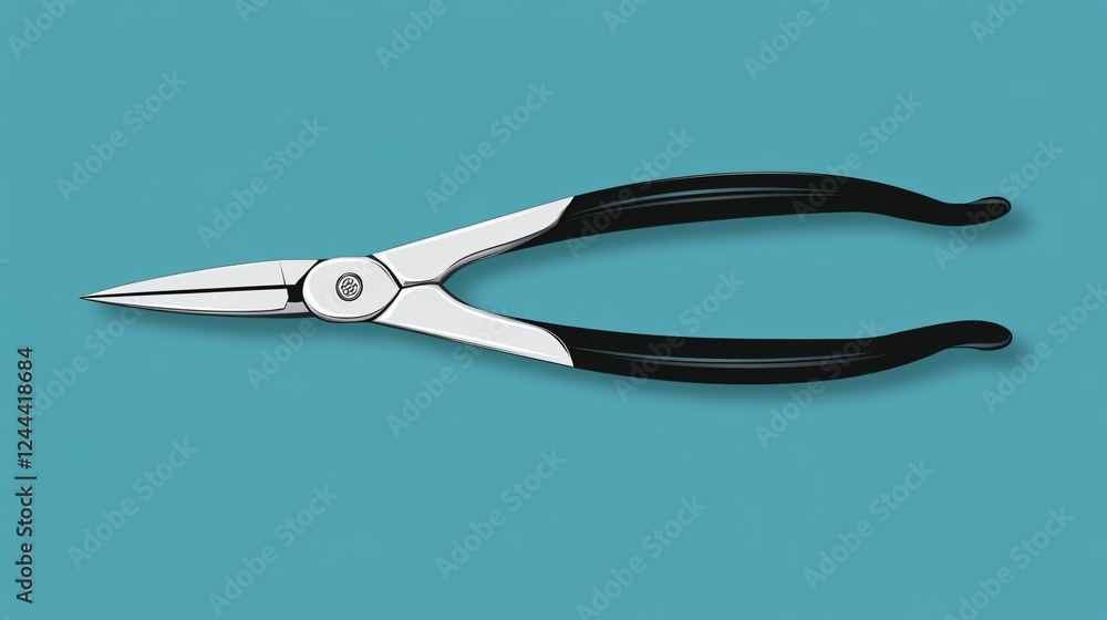Foto de Stock Long Nose Plier Vector Icon - Simple Flat Design for Website, Mobile, Logo, App ...