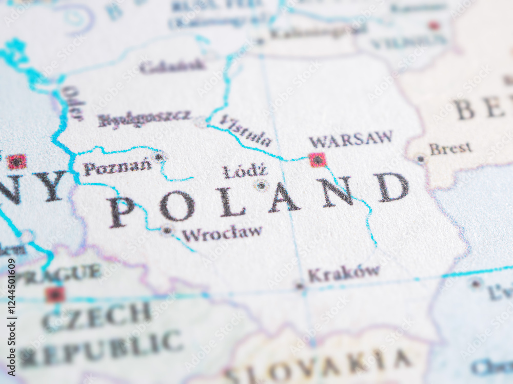 Poland highlighted on world map. Shows European location, maps ...