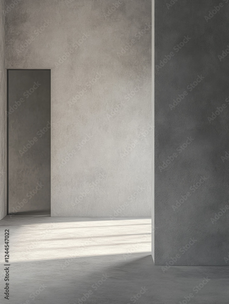 An image showcasing a modern, minimalist architectural space with ...
