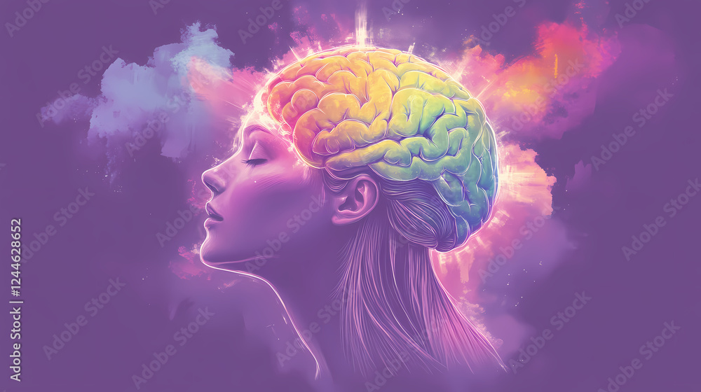 Pastel rainbow brain illustration. Dream Logic & Surrealism ...