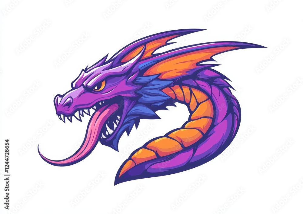 Cartoon Quetzalcoatl. A slick modern clip art illustration with easy ...