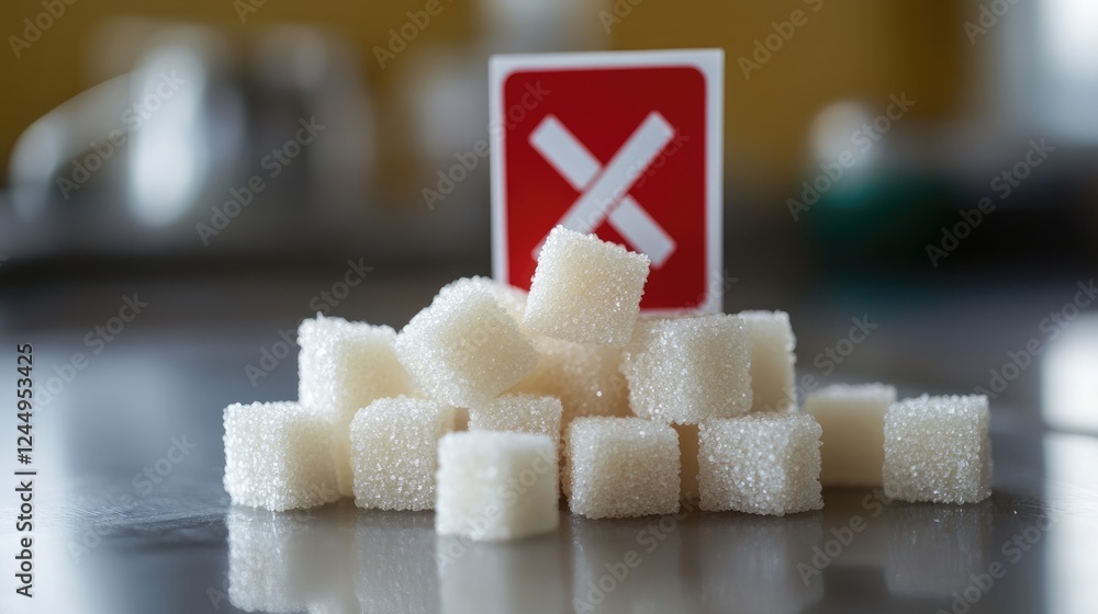 The danger of sugar: white death, excessive sweets, unhealthy habit ...