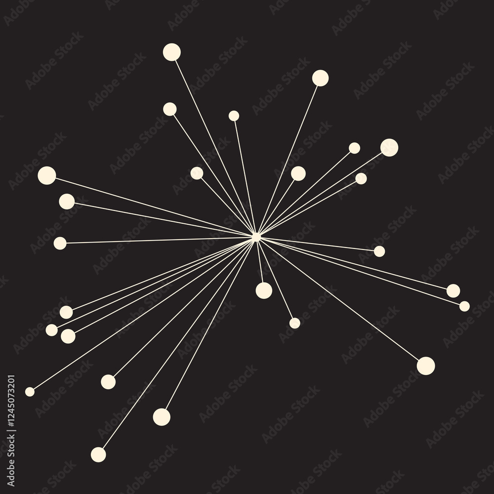 star network topology illustration where all nodes are connected to a ...