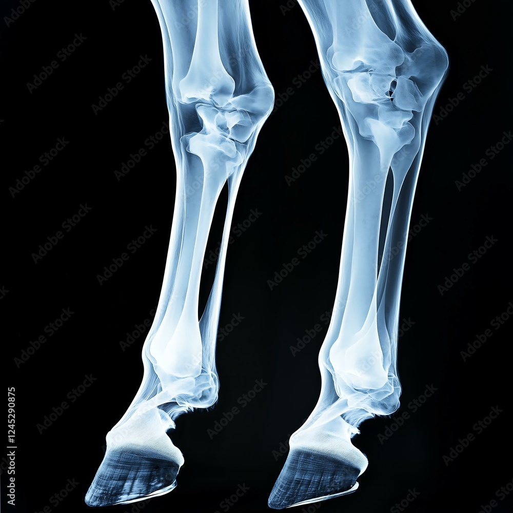X-ray image of human legs showcasing detailed skeletal structure and ...