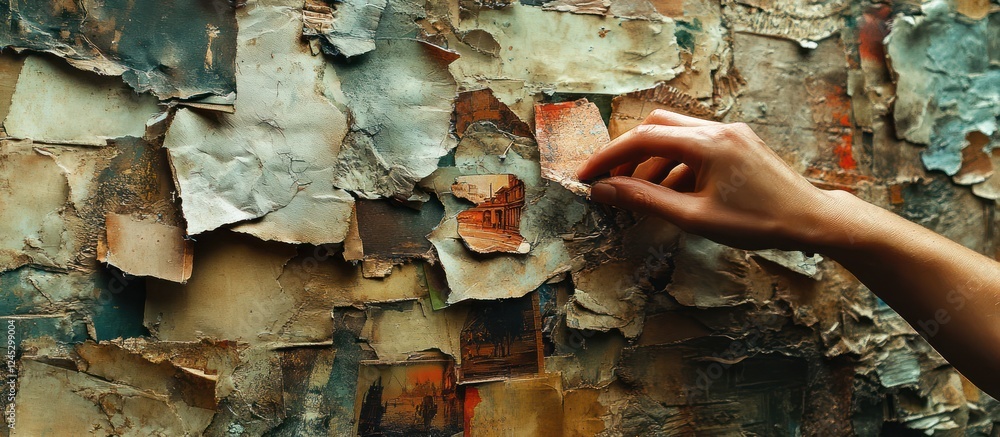 Scrapbook Memories: Torn Paper Texture with Nostalgic Feel and Personal ...