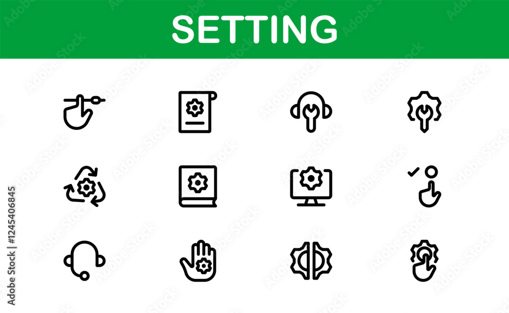 Settings Icon Pack. Scalable Vector Graphics for Adjustment ...