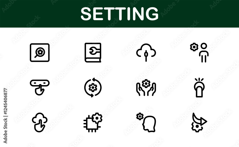 Settings Icon Pack. Scalable Vector Graphics for Adjustment ...