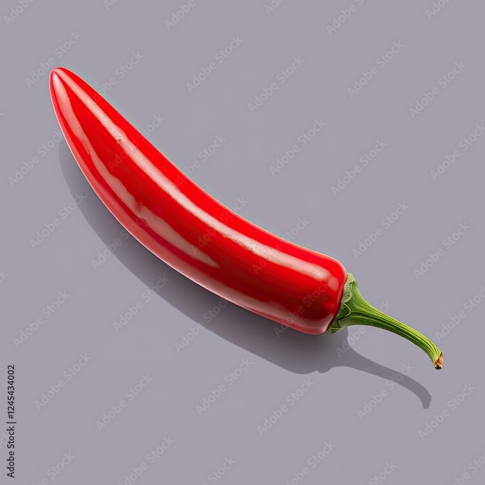 red hot chili pepper, glossy red chili pepper isolated on a transparent ...