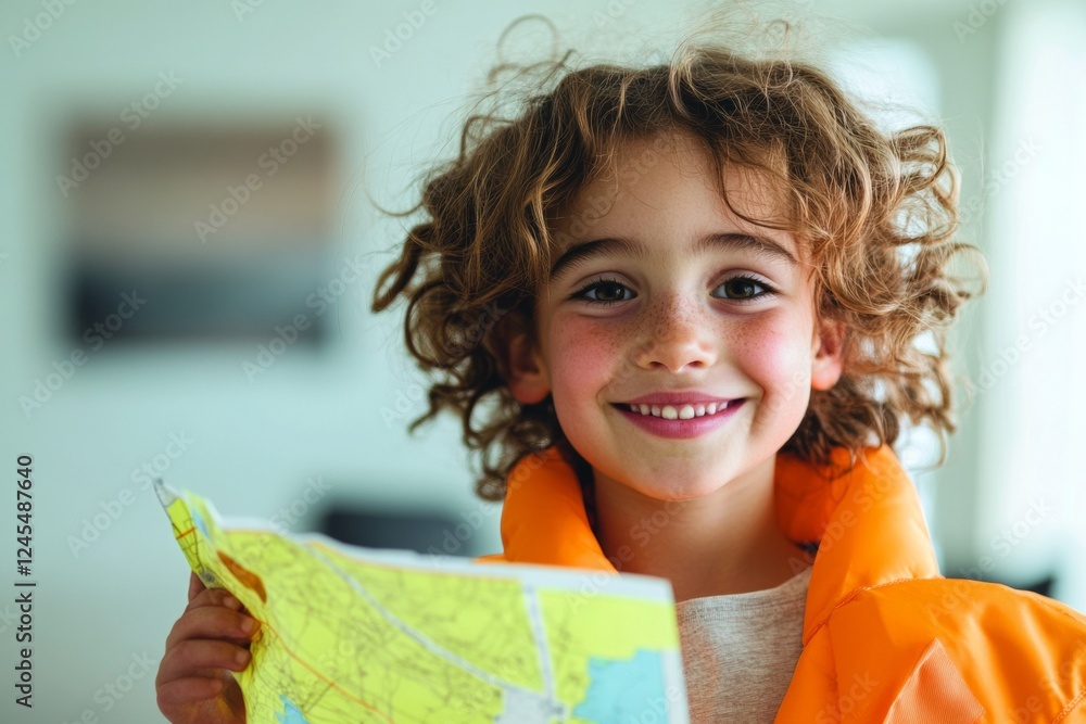 Softly Lit Indoor Education Child with Map and Emergency Kit - Community Resilience and Safety ...